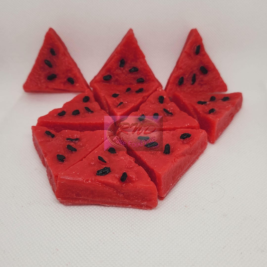 Wax Watermelon Triangles, Fake Food, Props, Watermelon Set of 10 Pcs - Etsy