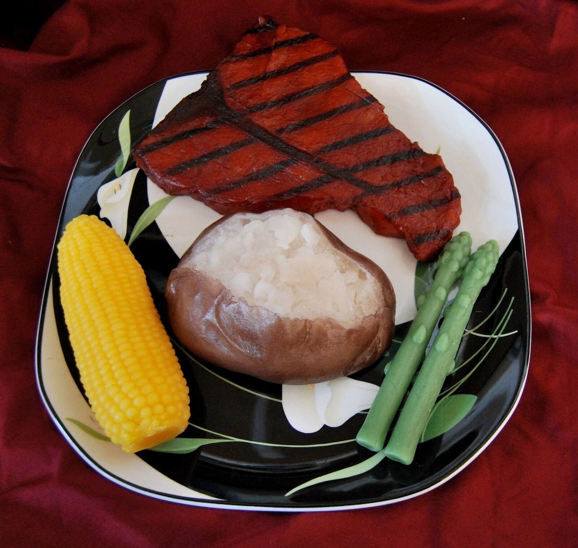 Grilled Steak Dinner Wax Fake Food Display Faux Food - Etsy