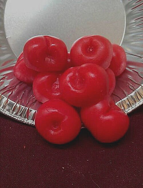 Wax Bing Cherries Scented Fake Fruit Embeds Gel Candle - Etsy
