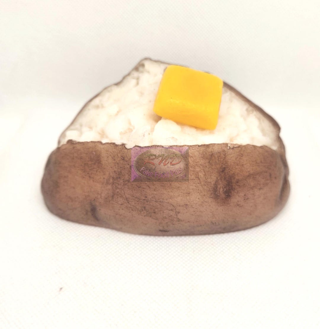 Fake Baked Potato With Butter Pat, Wax Fake Food, Movie Prop, Display ...