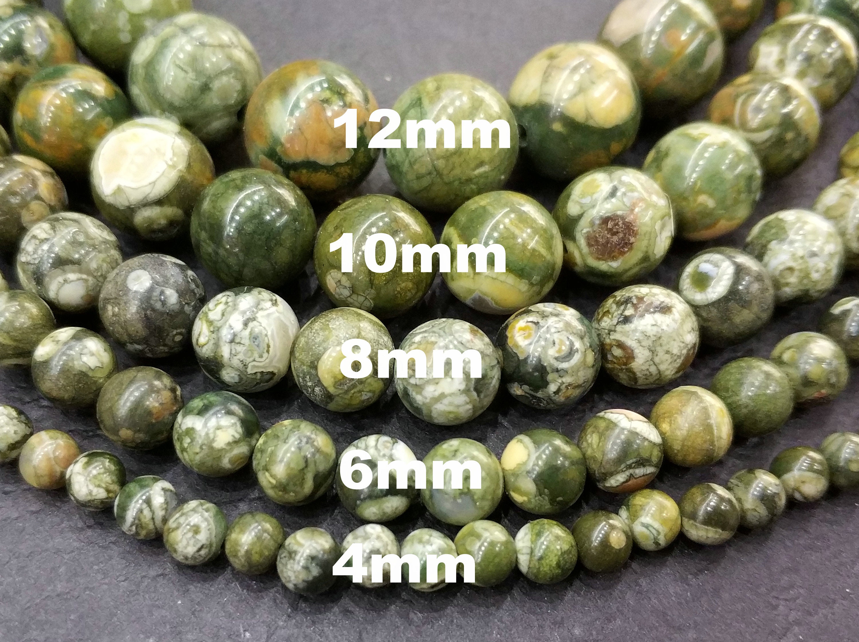 Natural Rhyolite Round Beads4mm6mm8mm10mm12mm Sage Green - Etsy