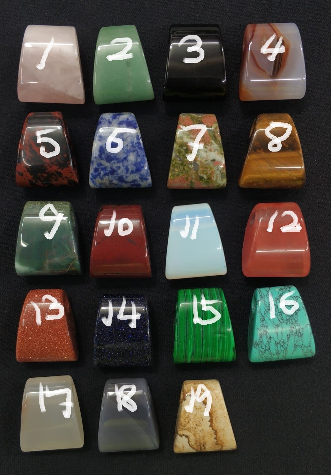 5pcs/lot- 7mm Big Hole- Trapezoid Beads 13x(13-22)x28mm-red Jasper ...