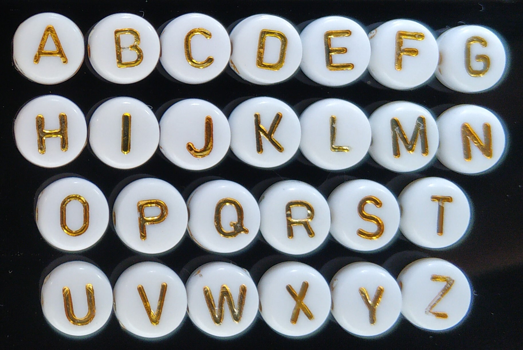 200pcs of 7mm A-Z White Acrylic Letter Beadsalphabet Letter | Etsy