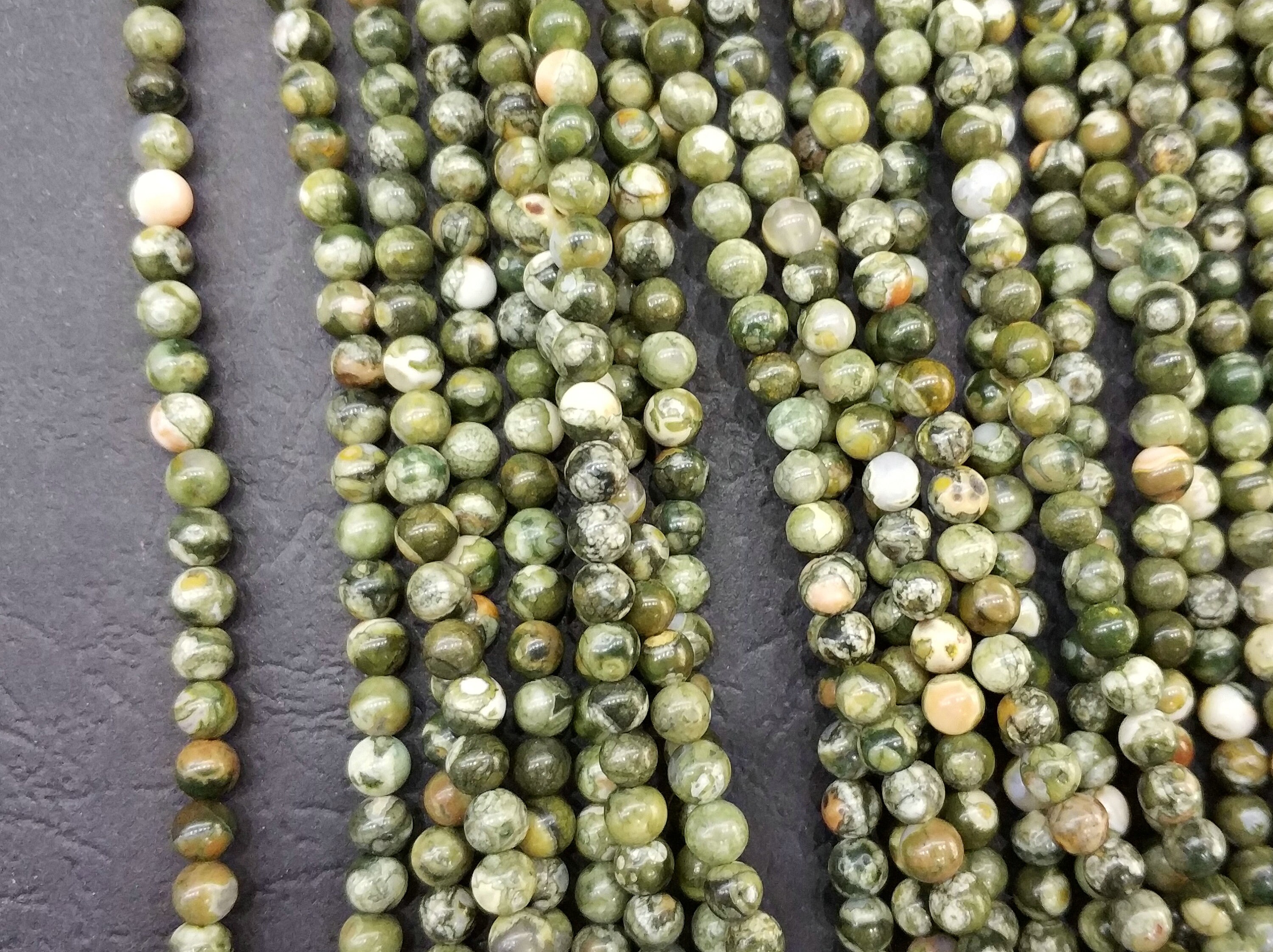 Natural Rhyolite Round Beads4mm6mm8mm10mm12mm Sage Green - Etsy