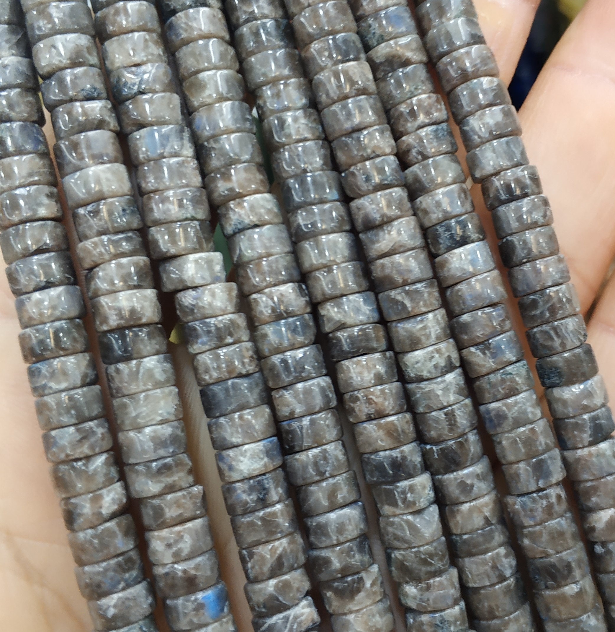 3x6mm Stone Heishi Beads6mm Heishi Labradoritelemon - Etsy