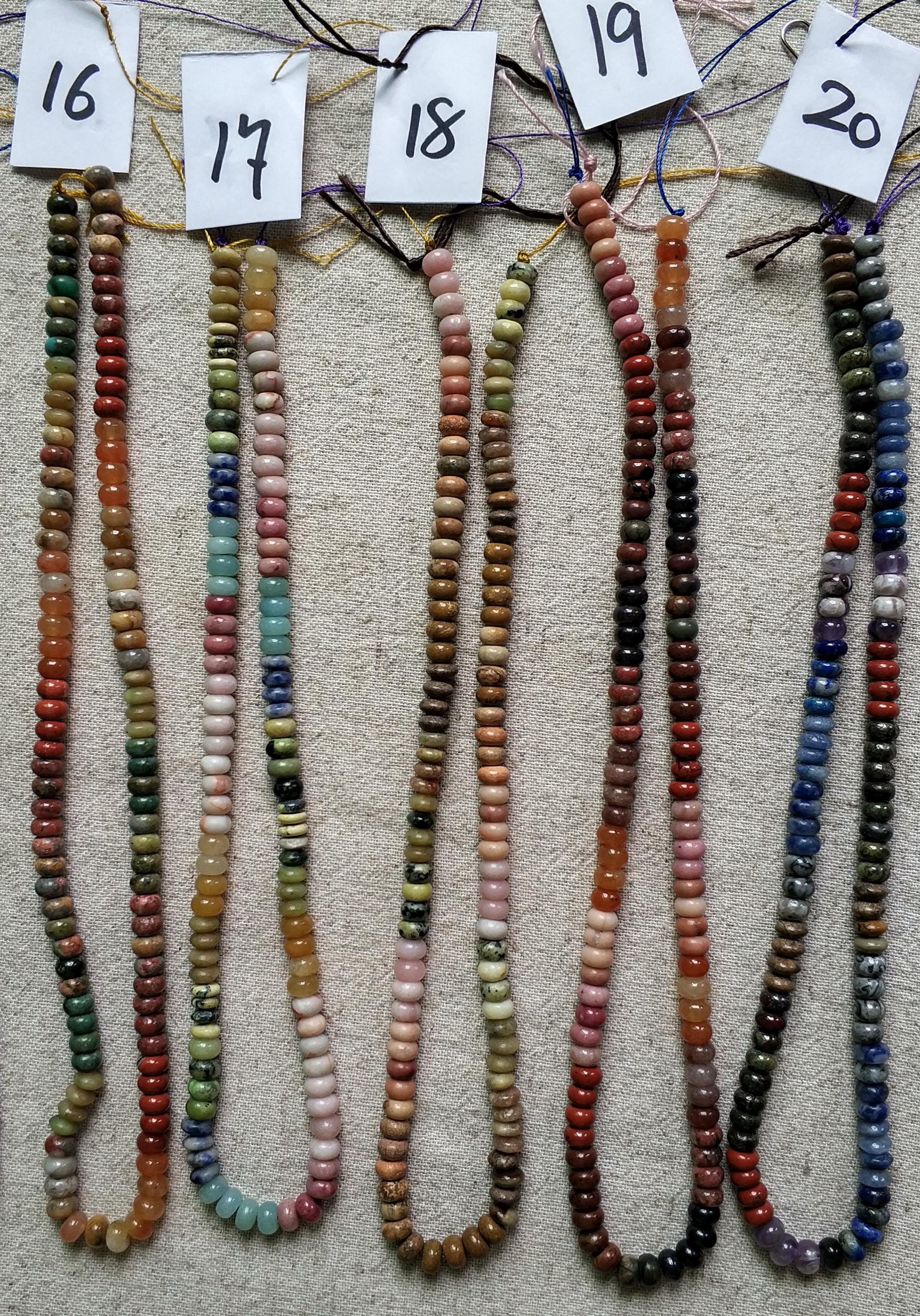 4x6mm NATURAL STONE Rainbow Rondelle Beads,mixed Red Jasper,sodalite ...