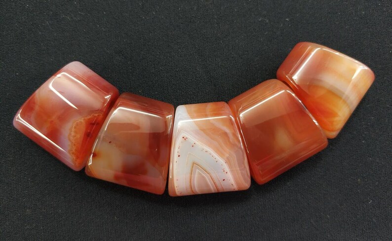5pcs/lot- 7mm Big Hole- Trapezoid Beads 13x(13-22)x28mm-red Jasper ...