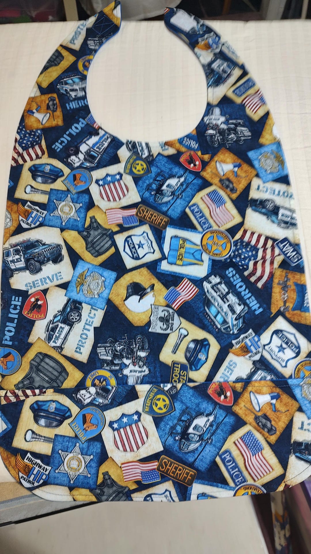 Adult Bibs- Police - Etsy