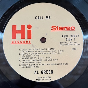Al Green - Call Me - Vinyl Record - US Pressing 1973 - Terre Haute Club ...