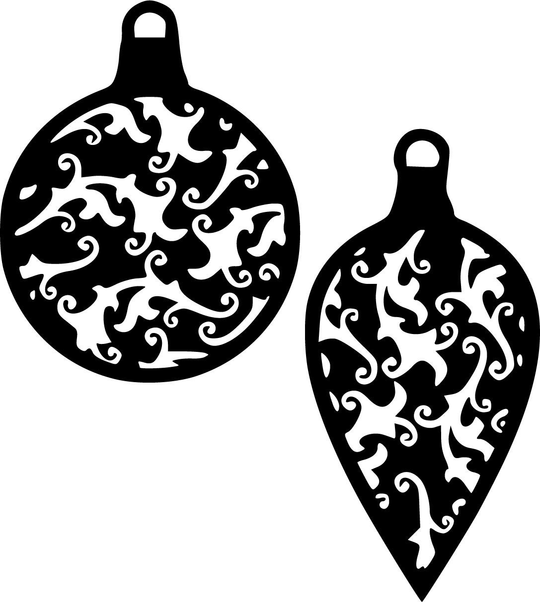 Christmas Ornament SVG File Bundle - Etsy