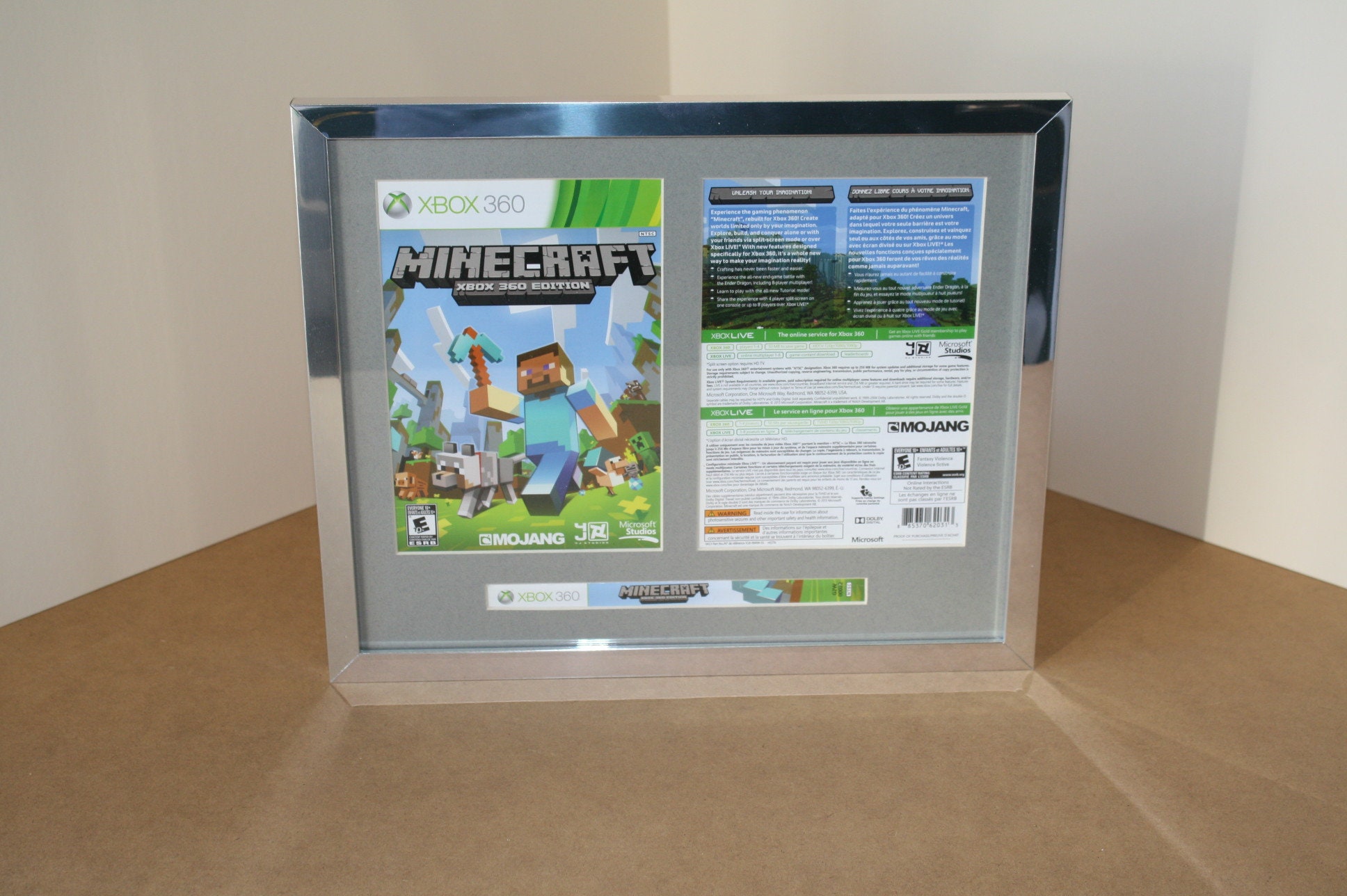 Minecraft Xbox 360 Framed Front and Back Covers and Spine. - Etsy