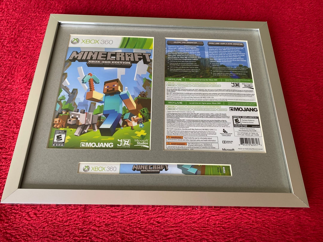 Minecraft Xbox 360 Framed Front and Back Covers and Spine. - Etsy