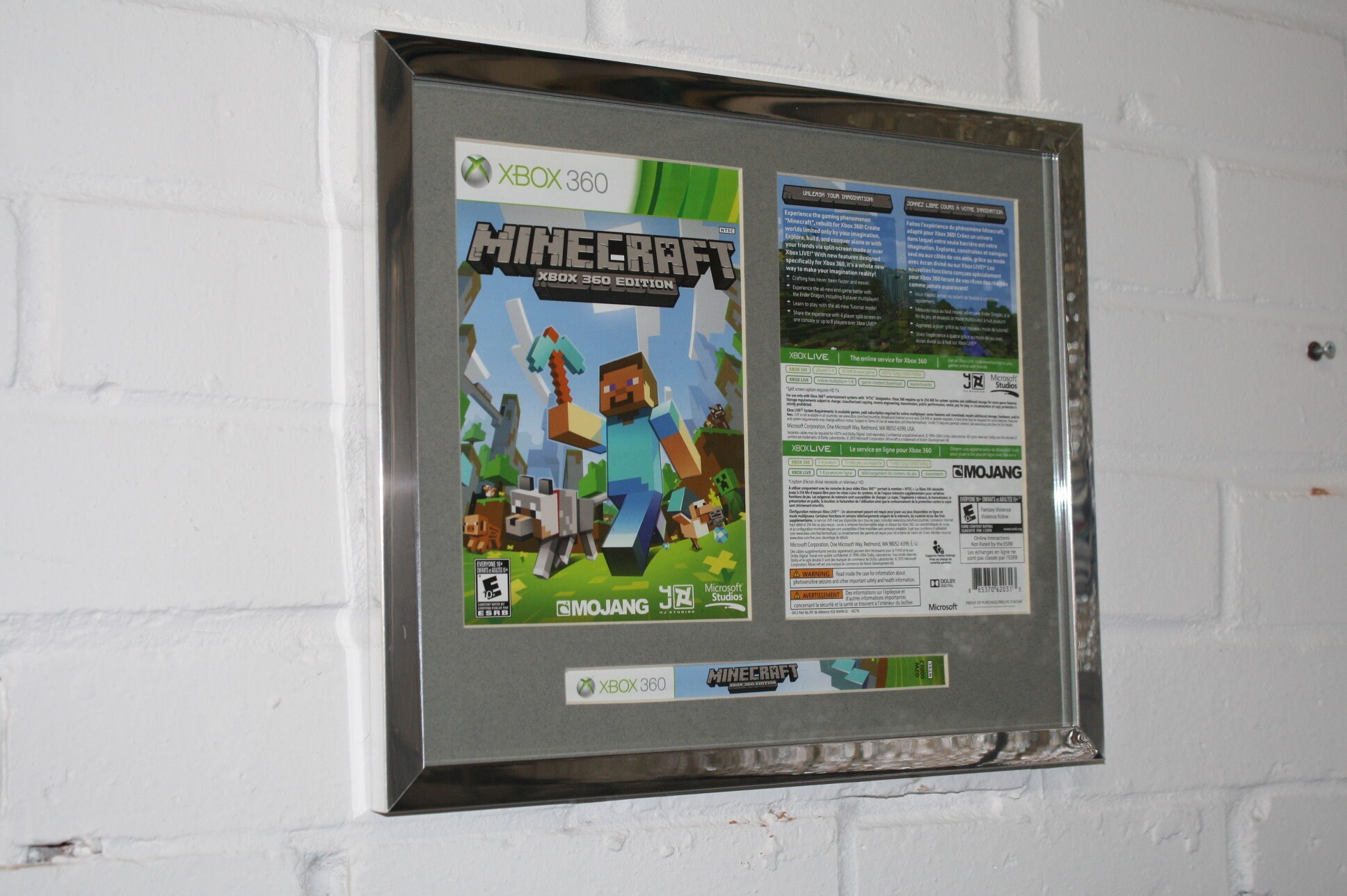 Minecraft Xbox 360 Framed Front and Back Covers and Spine. - Etsy