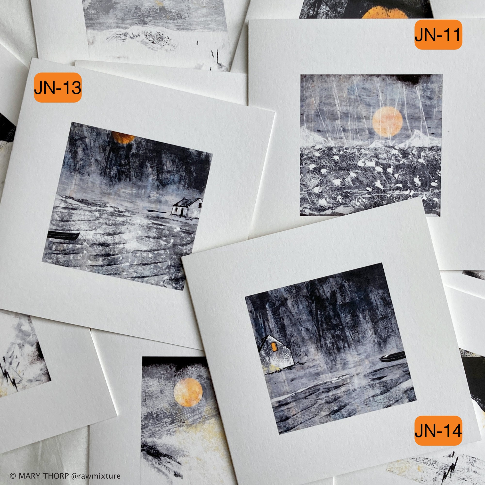 Winter Landscape Blank Cards JOURNEY NORTH Snowy Hills - Etsy