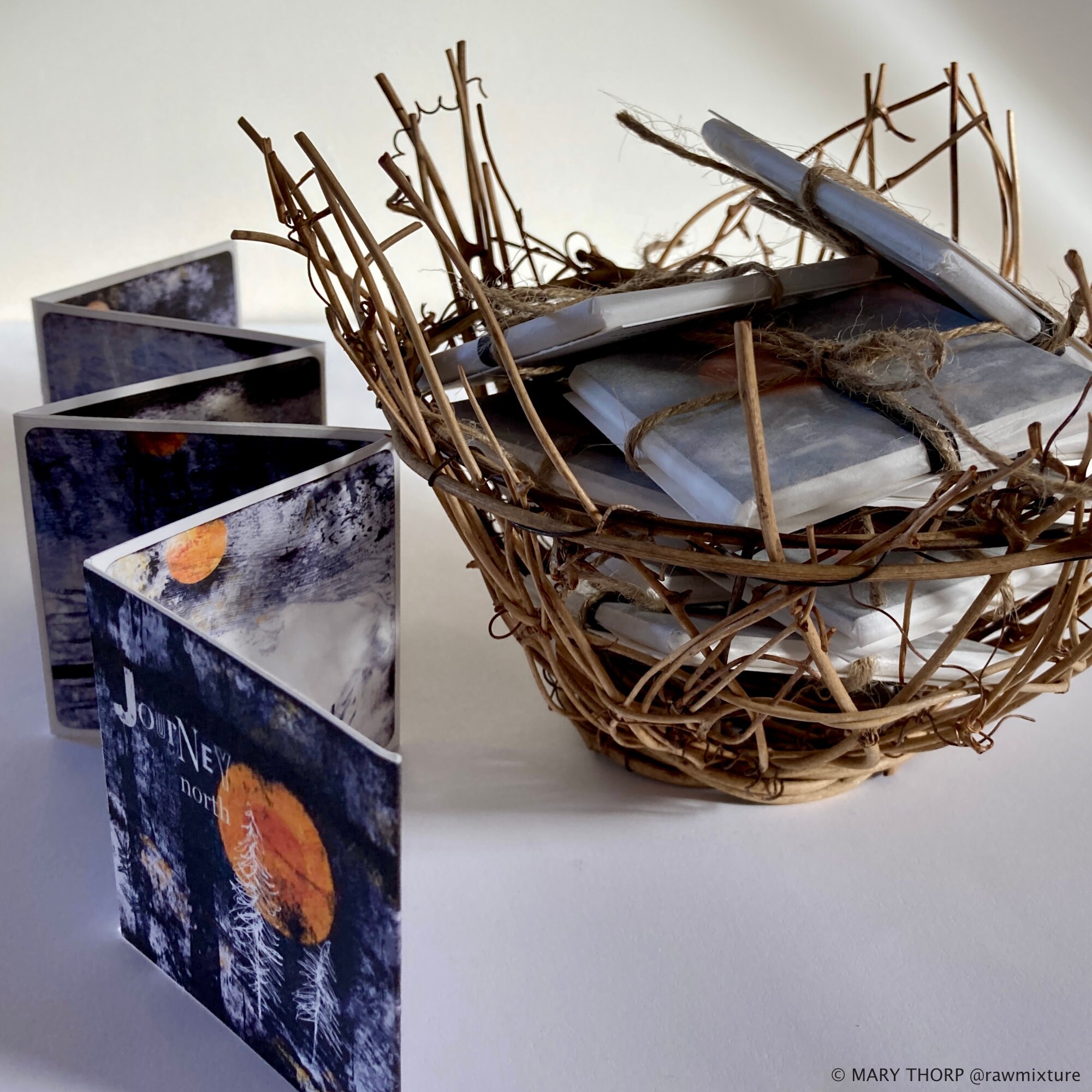 Handmade Artist's Book: Journey North, Small Concertina of Winter ...