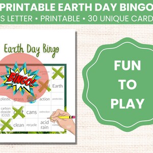 Printable Earth Day Bingo Game 30 Cards Fun and Engaging - Etsy