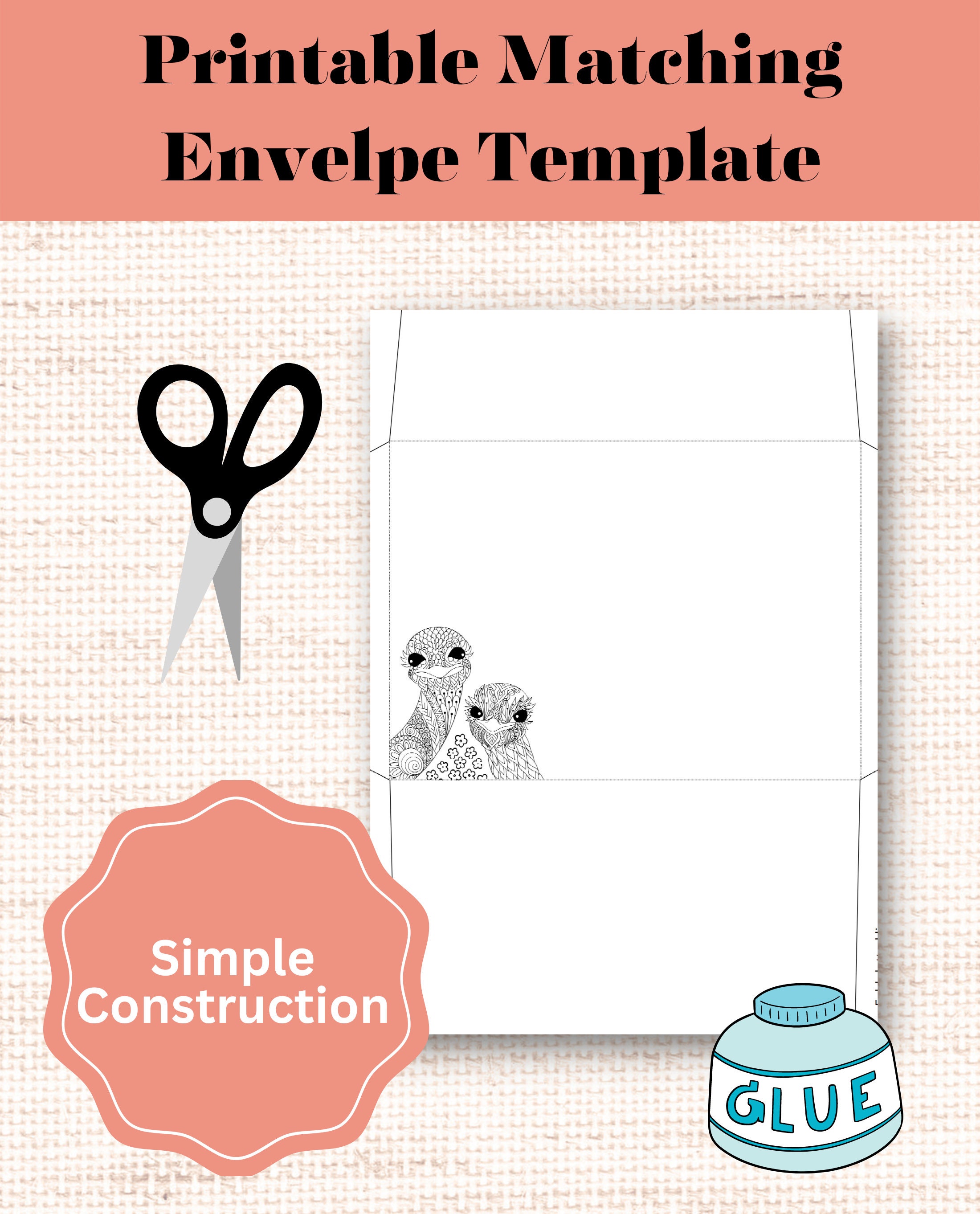 Printable Mother's Day Coloring Card Mother's Day Card With Matching ...