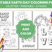 Printable Earth Day Coloring Pages | Coloring Activity for Kids - Etsy
