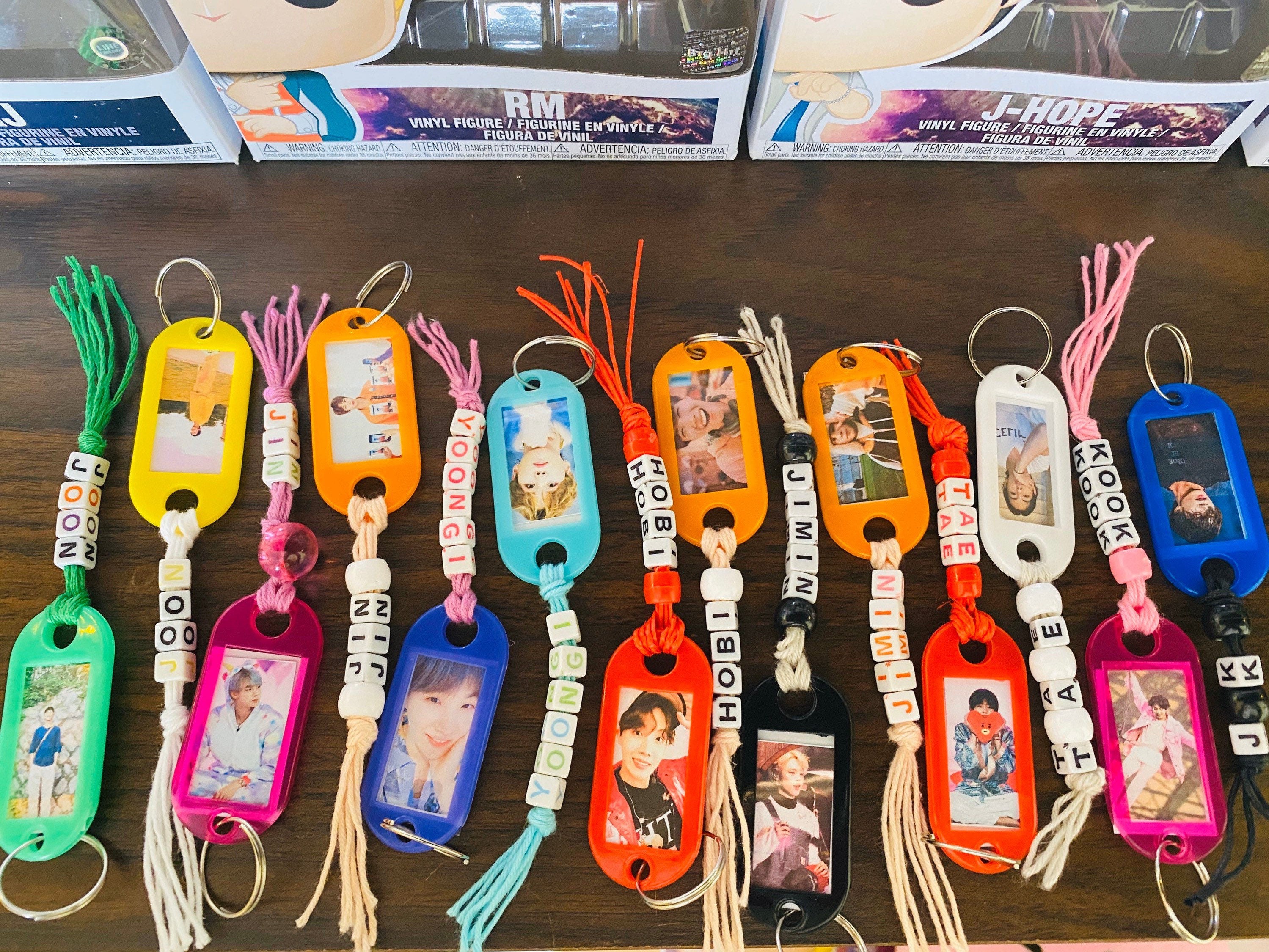 BTS Photo Keychain/ Charm/ Key Tag | Etsy