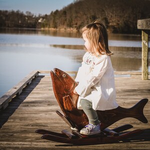 Solid Wood Rocking Fish - Etsy