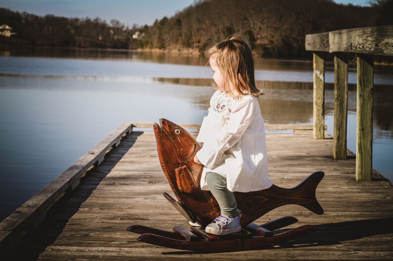 Solid Wood Rocking Fish | Etsy