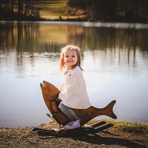 Solid Wood Rocking Fish - Etsy