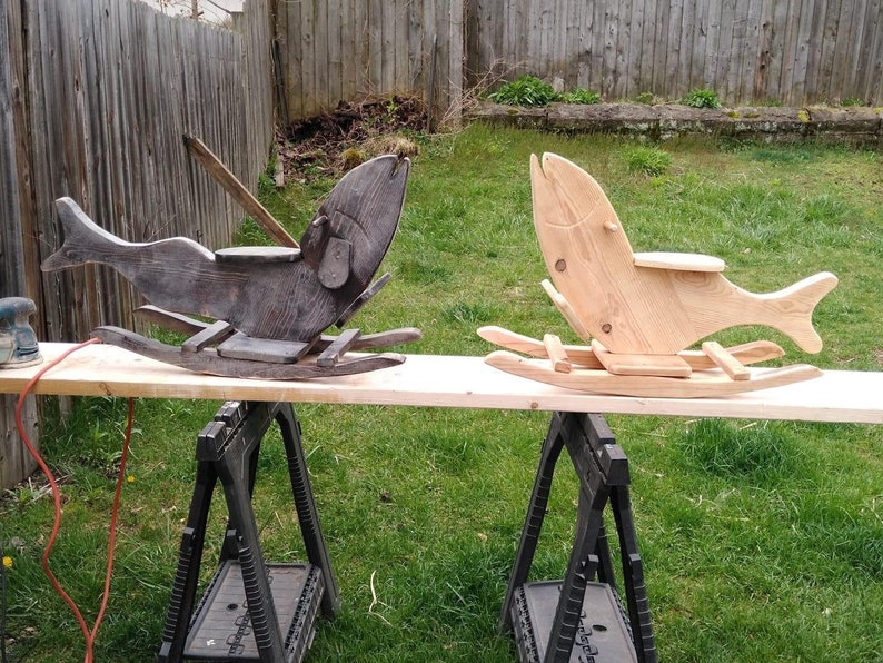 Solid Wood Rocking Fish | Etsy