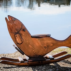 Solid Wood Rocking Fish - Etsy