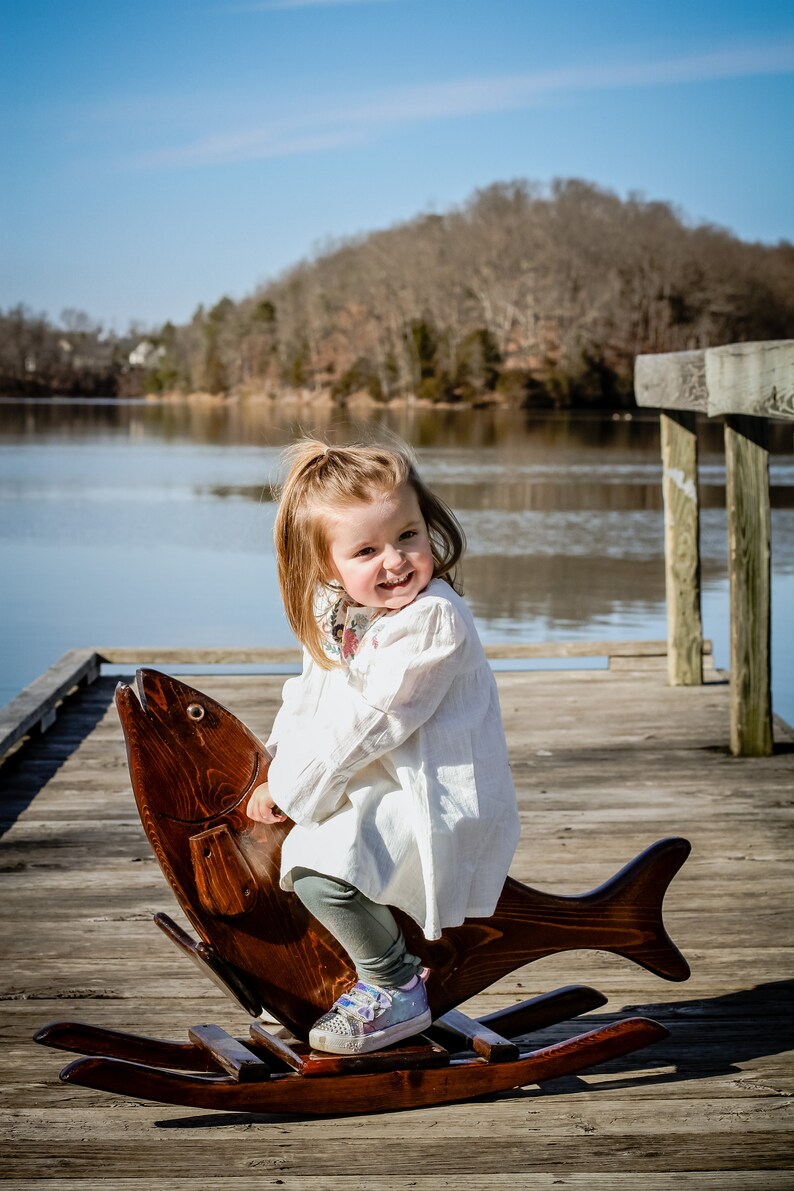 Solid Wood Rocking Fish - Etsy