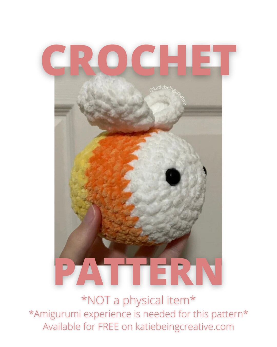 Candy Corn Bee (+ Regular Bee) Crochet Pattern - Etsy