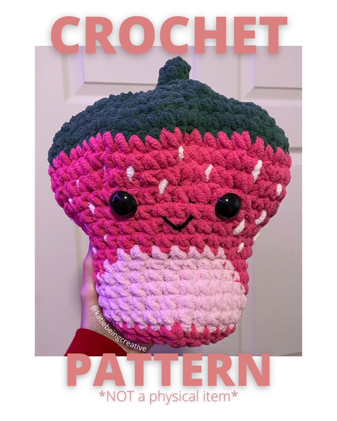 Strawberry Plushie Crochet Pattern (inspired by Scarlet the Strawberry ...