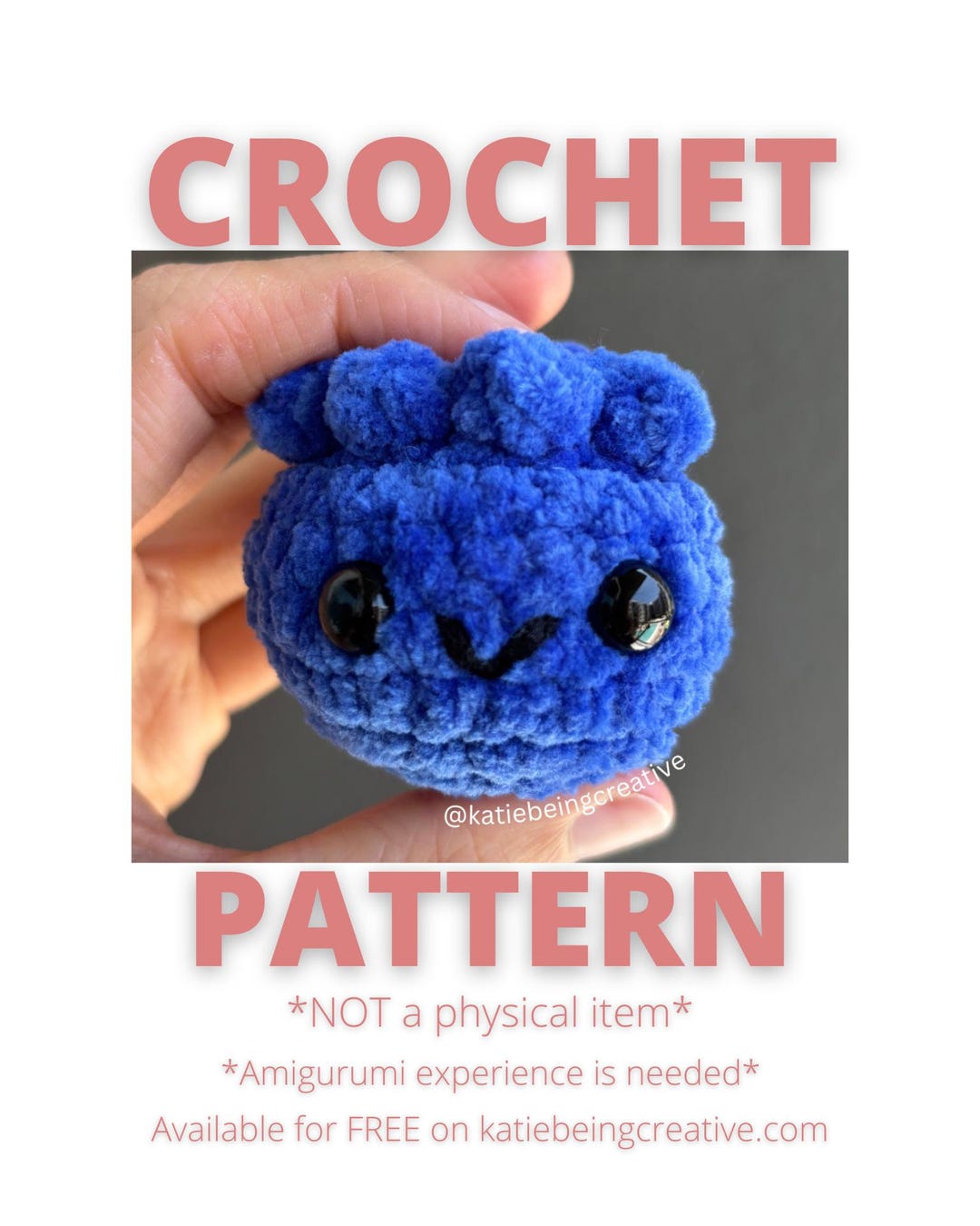 No-sew Mini Blueberry Crochet Pattern - Etsy