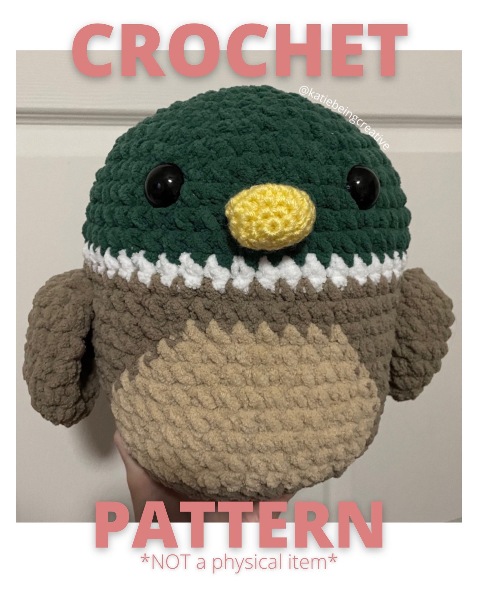Duck Plushie Crochet Pattern (inspired by Mallard Duck Squishmallow ...
