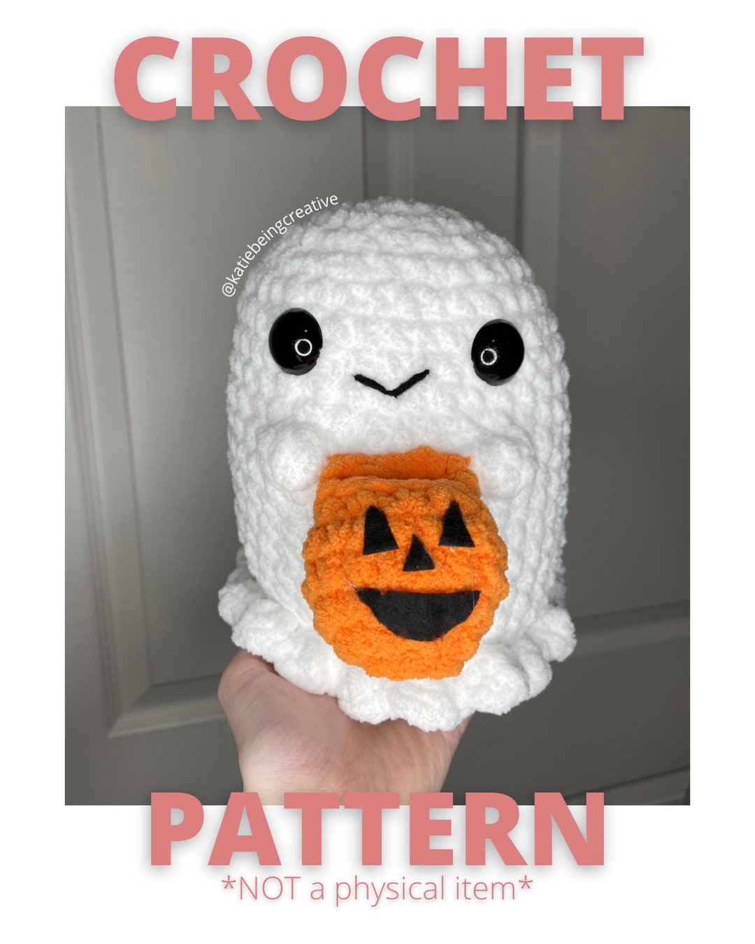 Trick or Treating Ghost Crochet Pattern- Halloween Crochet Pattern: Low ...
