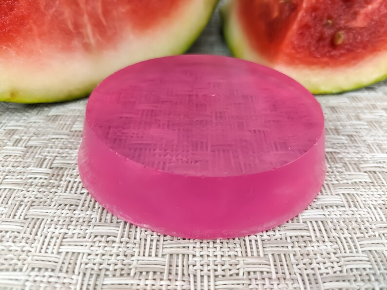 Watermelon Handmade Soap Round Bar Soap Honey Glycerin Moisturizing