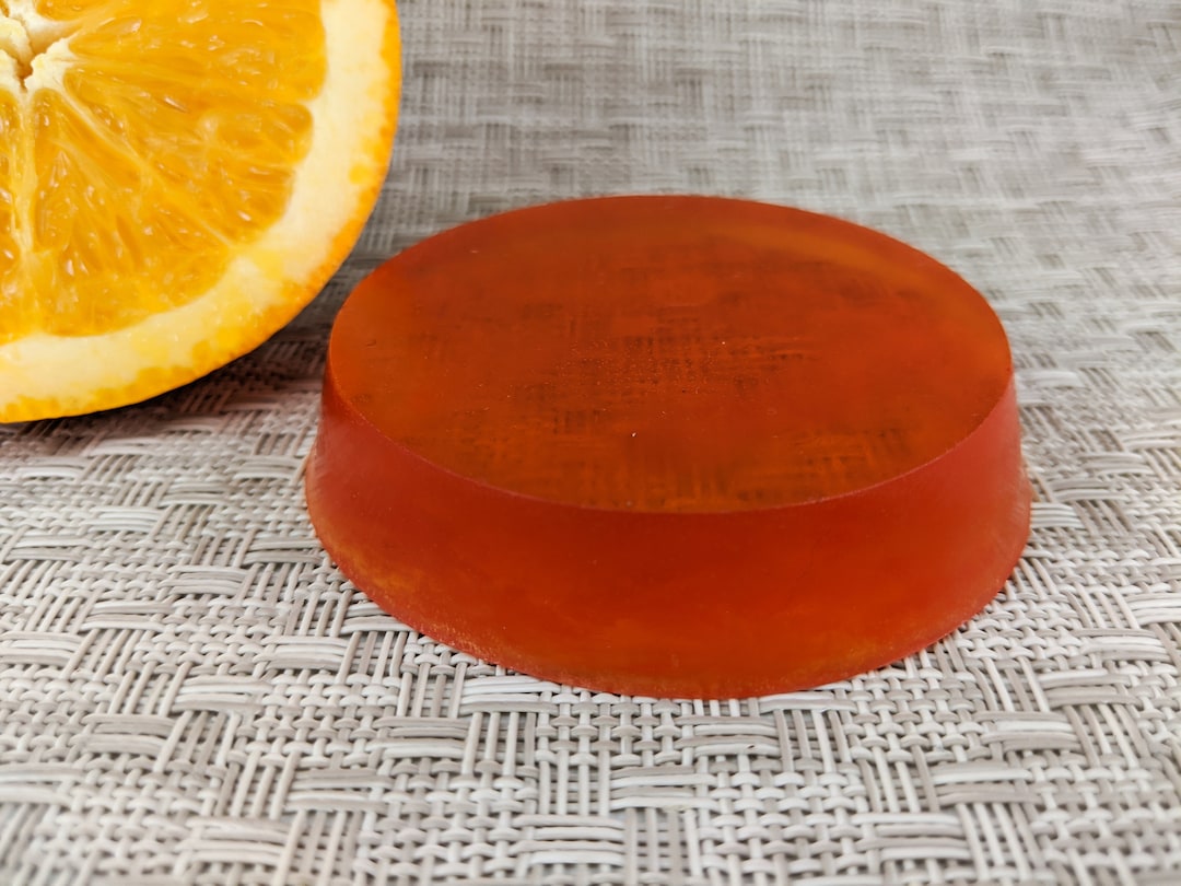 Sweet Orange Round Soap, Handmade Bar Soap, Honey Glycerin, Honey Soap ...