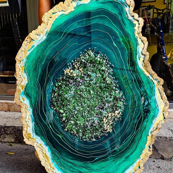 Green Geode - Etsy