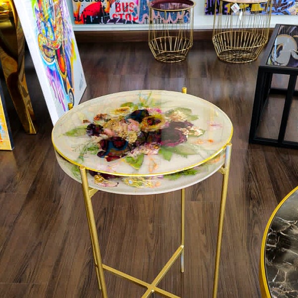 Rose Resin Table - Etsy