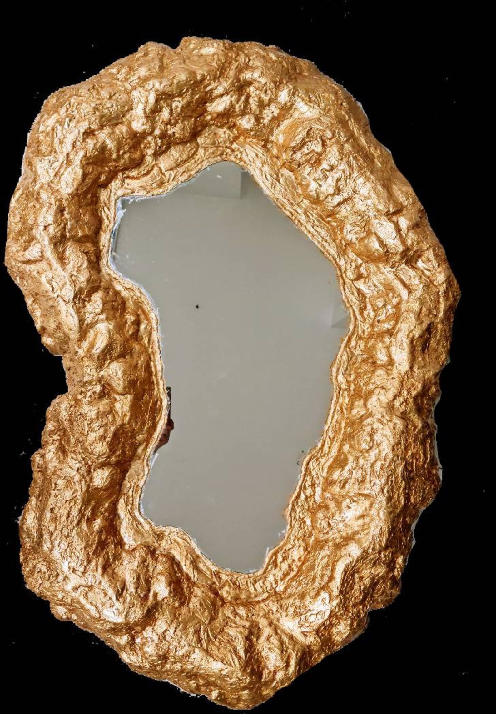 Huge Gold Leaf Mirror Luxury Gold Mirror Statement Mirror Large ...
