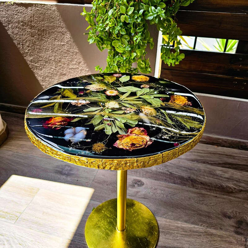 Rose Resin Table - Etsy