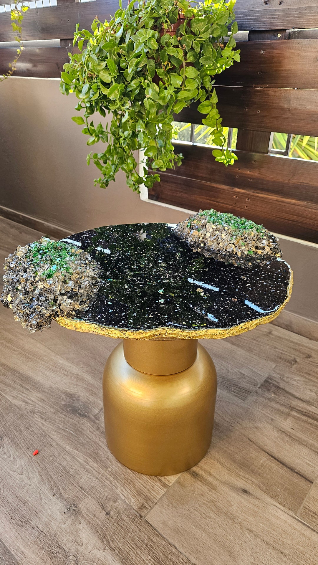 Round Coffee Table, Geode Table, Resin Epoxy Coffee Table, Crystal ...