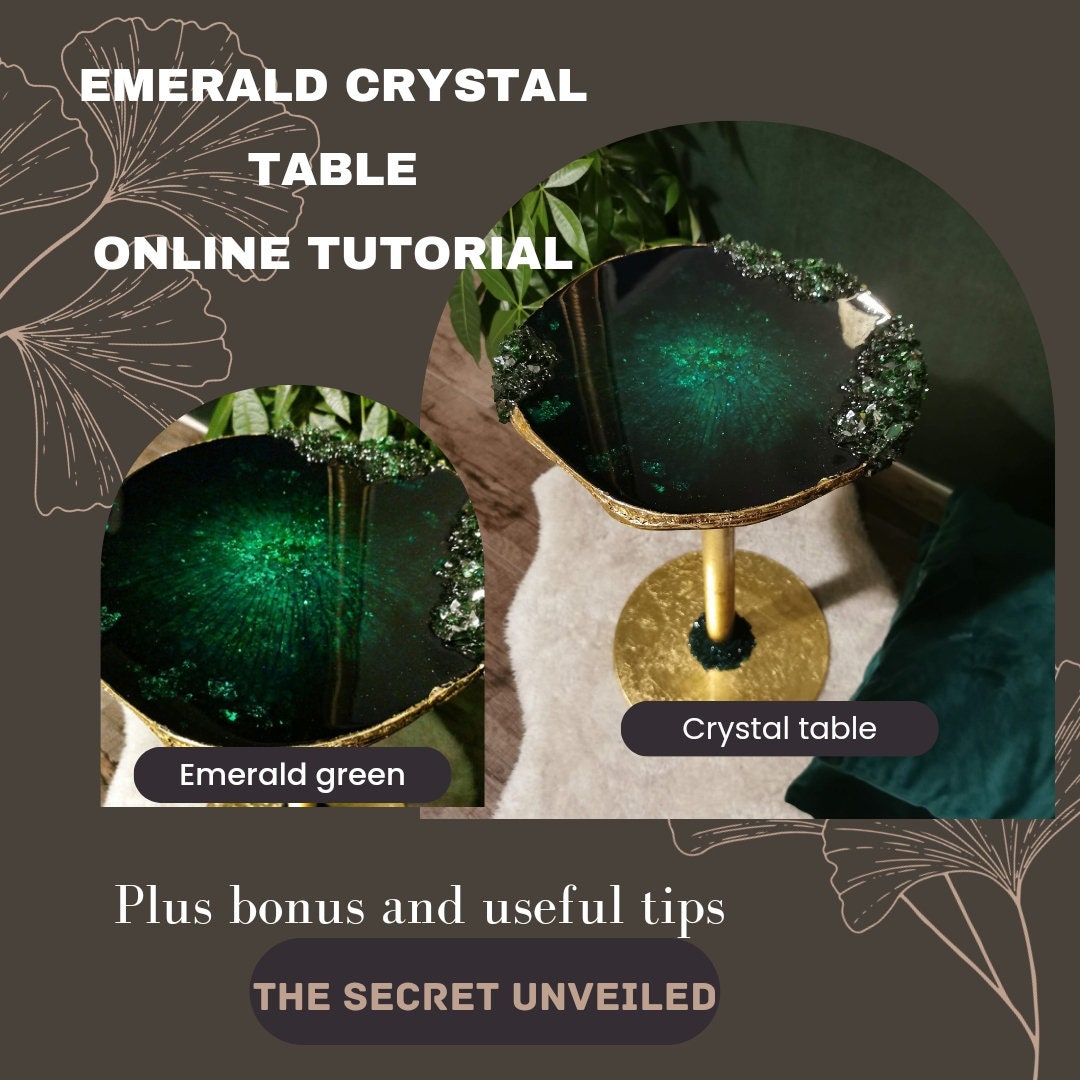 Emerald Crystal Table: Resin Art Online Video Course - Etsy