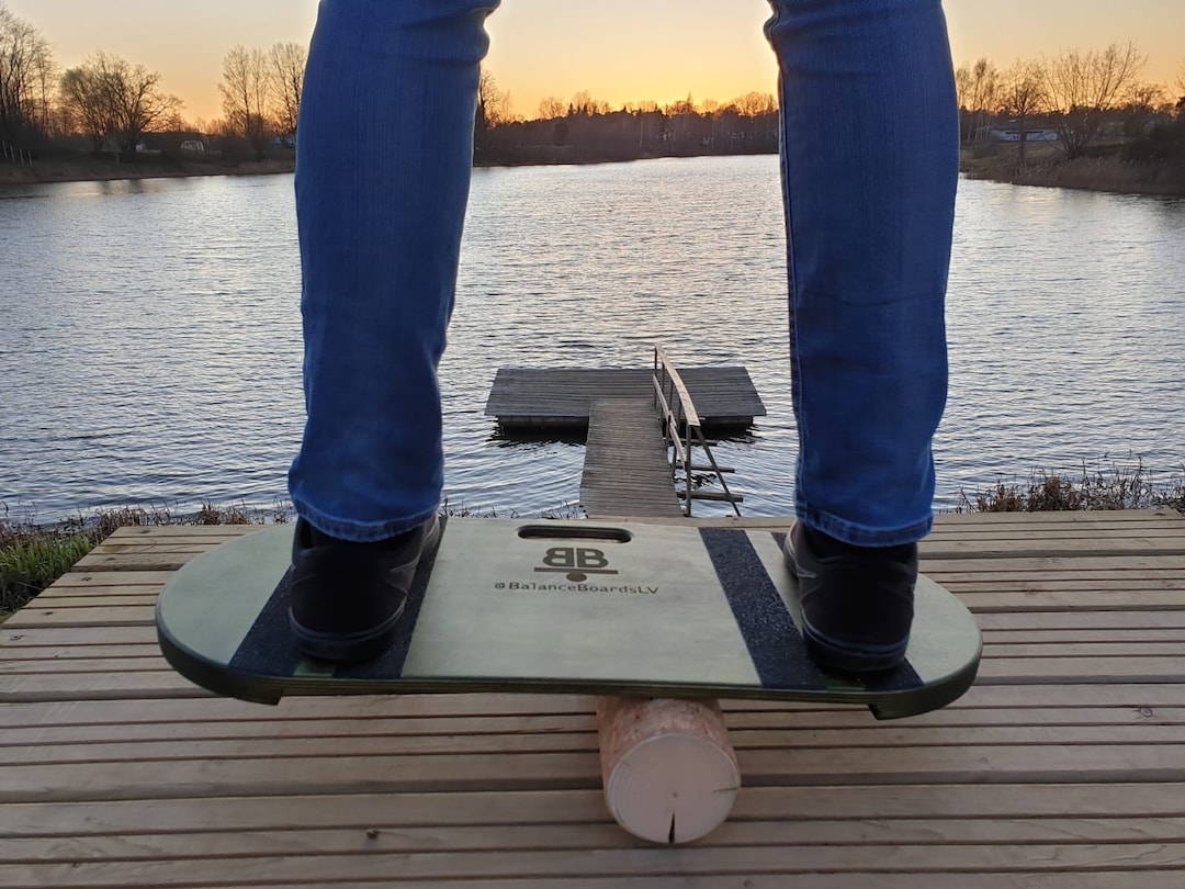 Wooden Balance Board From Baltic Birch Plywood Handcrafted /cork Roller ...