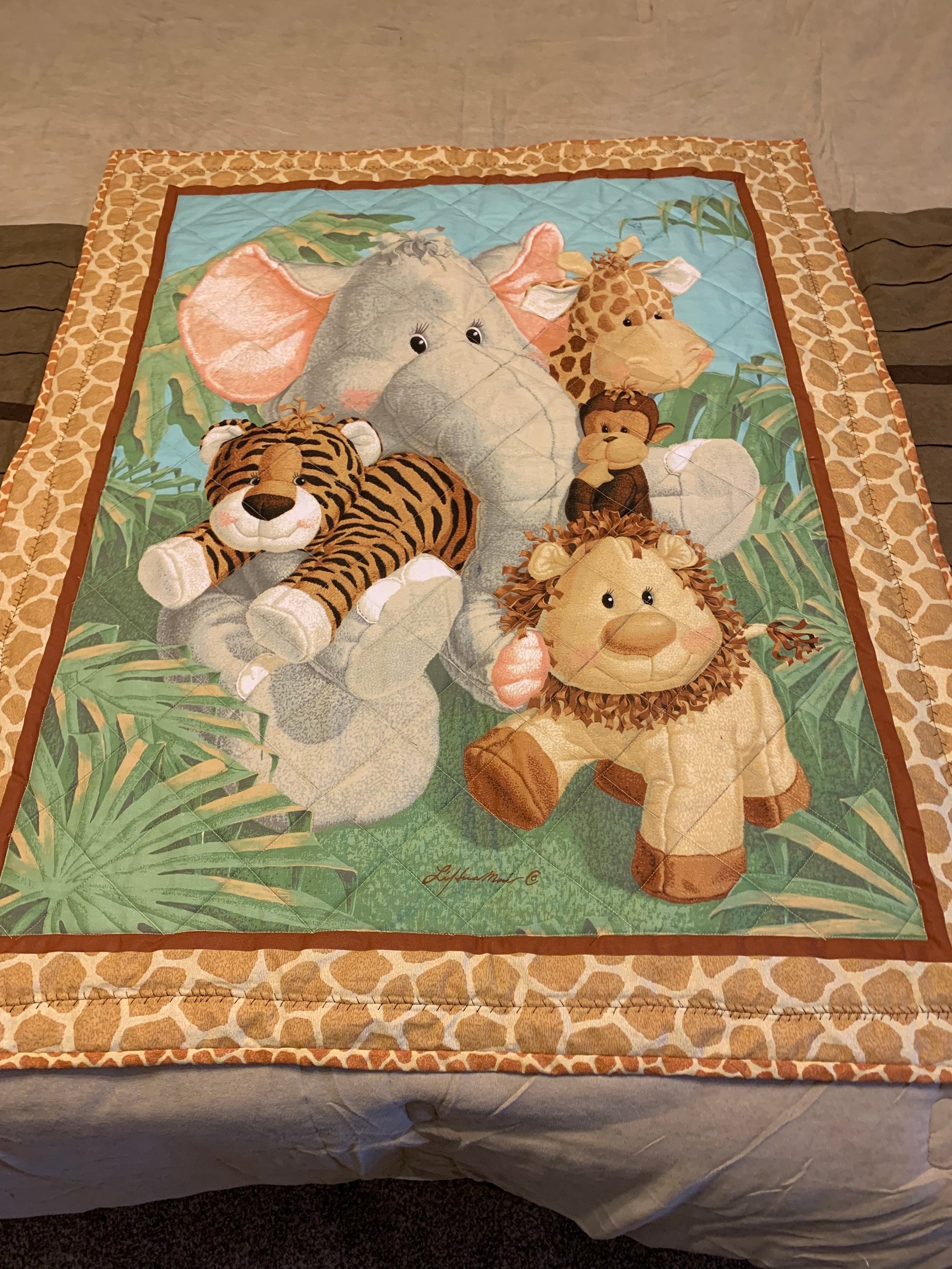 Jungle Animals Baby Quilt - Etsy