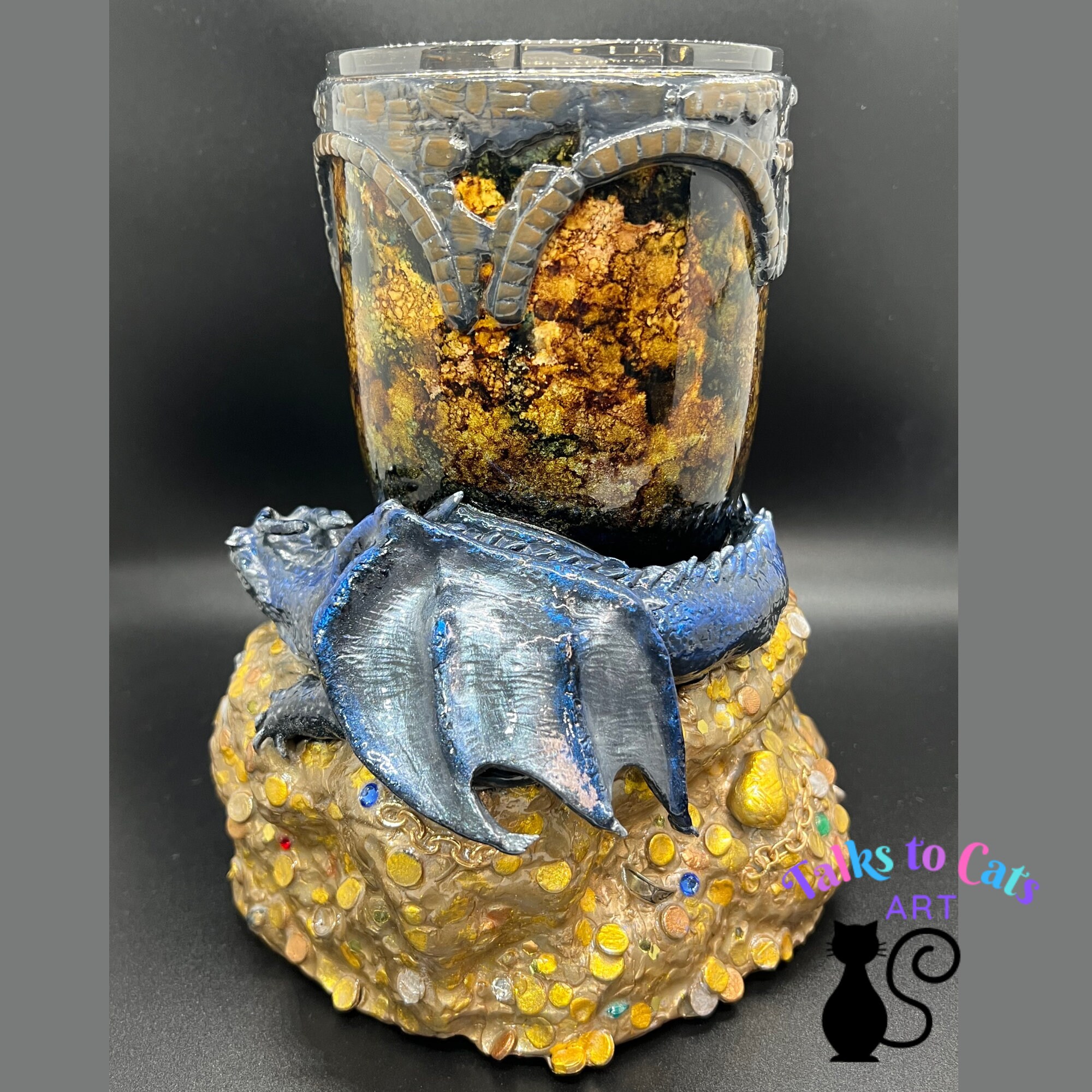 Hand Sculpted 3D Dragon Tumbler | D & D Mimic | Clay Sculpted | 30 ...