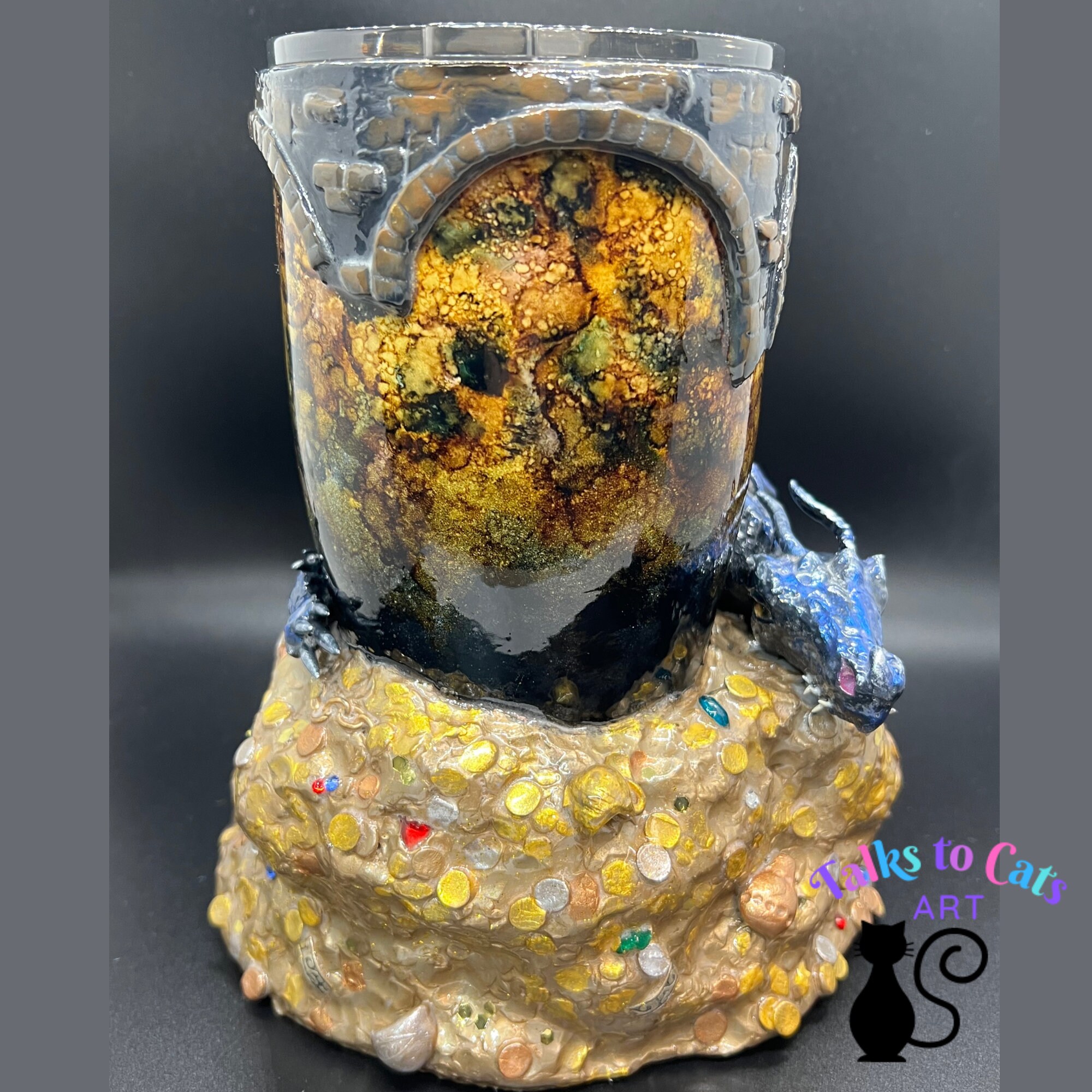 Hand Sculpted 3D Dragon Tumbler | D & D Mimic | Clay Sculpted | 30 ...