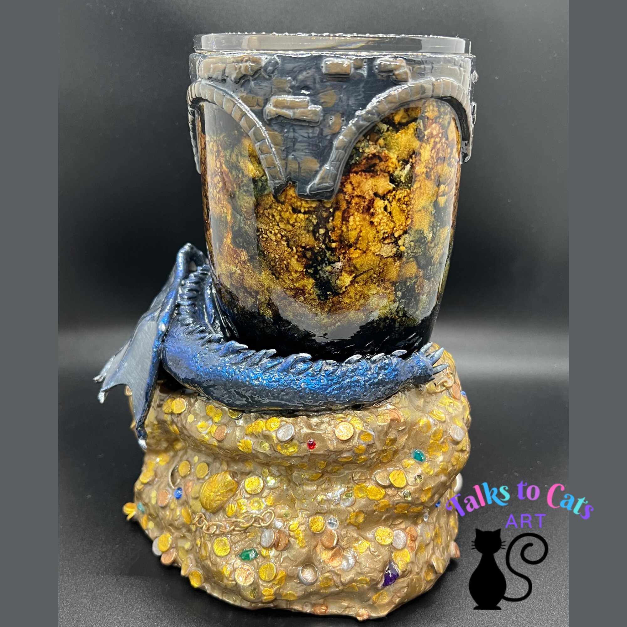 Hand Sculpted 3D Dragon Tumbler | D & D Mimic | Clay Sculpted | 30 ...