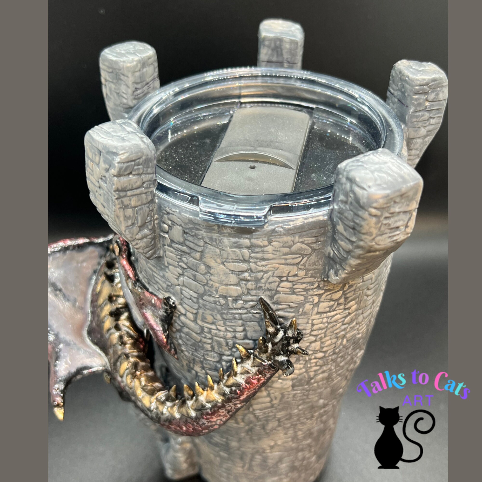 Hand Sculpted 3D Dragon Tumbler | D & D Mimic | Clay Sculpted | 30 ...