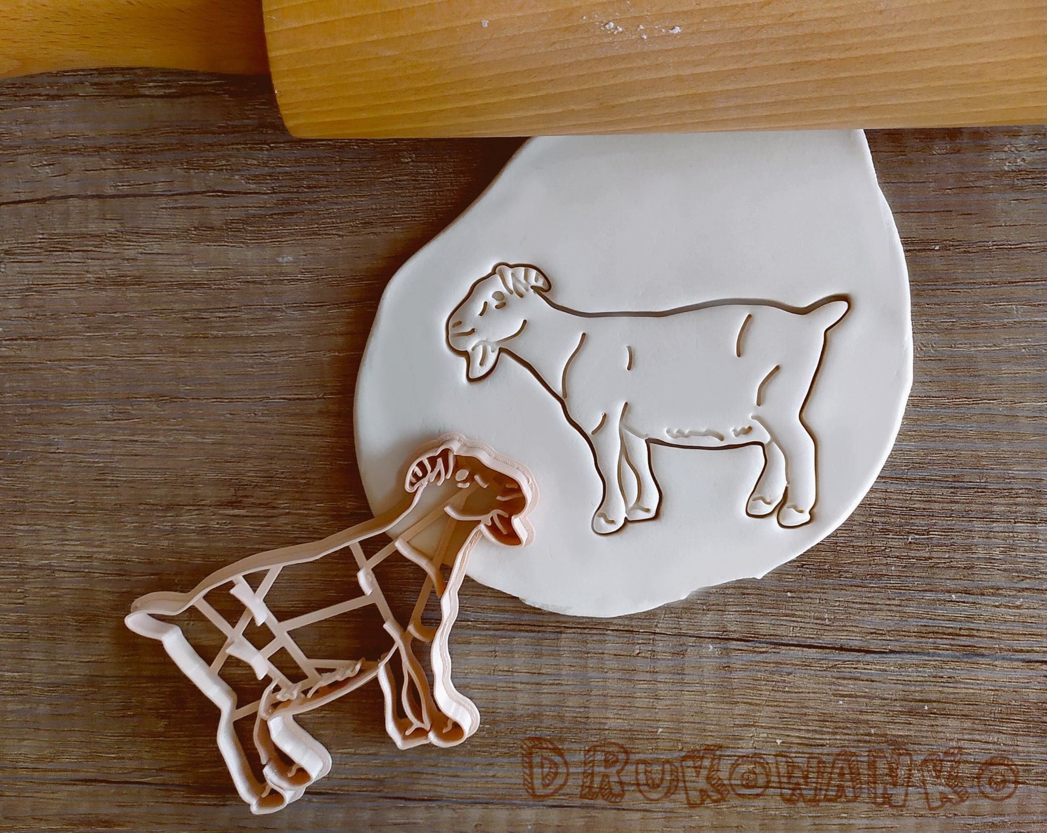 Farm Goat Full Body Horns Happy Evil Animal Cookie Cutter Pastry ...