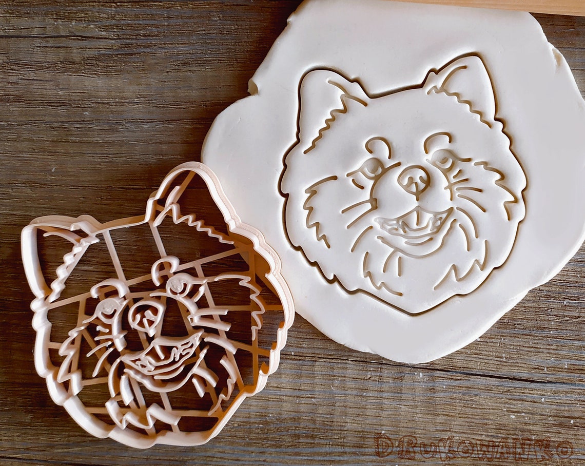 Pomeranian Dog Pom Spitz Face Body Parson Dog Doggy Pet Animal Cookie ...